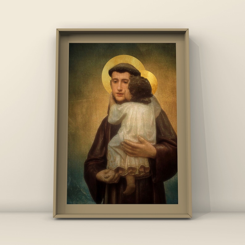 St.anthony of Padua - Patron Saint of the Poor - Catholic Art Print ...