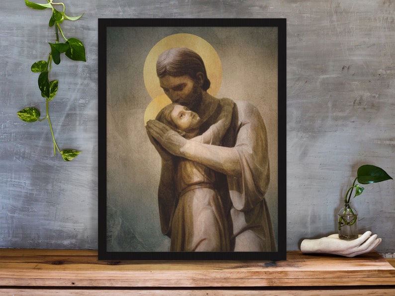 St. Joseph and Jesus Christ Print - San Jose - Sao Jose - Catholic Art ...