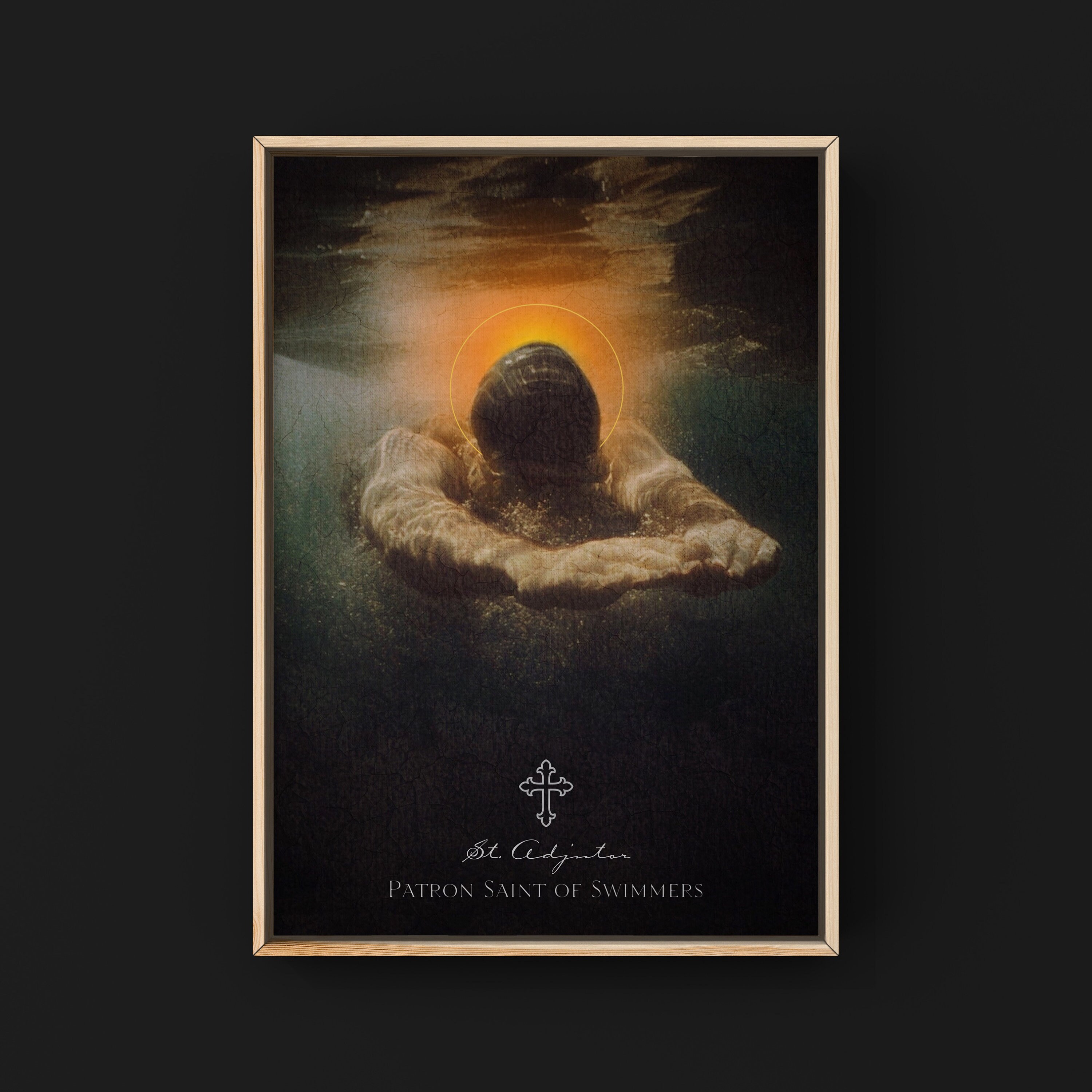 Swimming Saint Adjutor Patron Saint of Swimmers Catholic Print Gift for ...