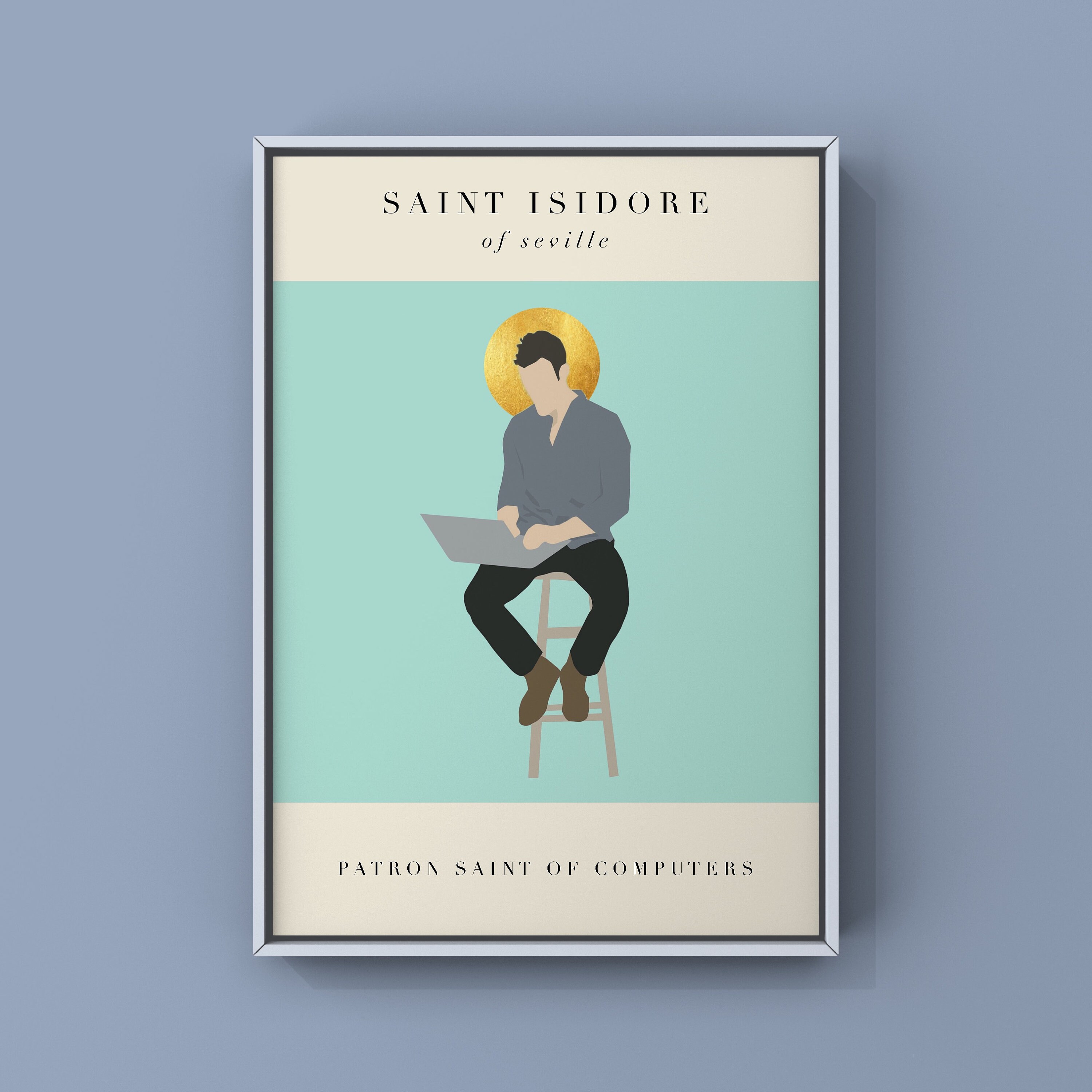 Patron Saint of Computers St. Isidore of Seville Catholic Print ...