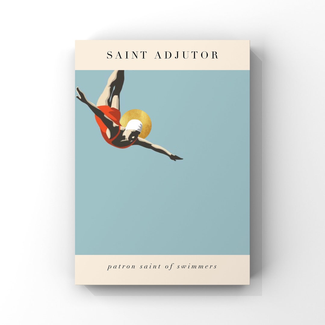 Patron Saint of Swimmers - Saint Adjutor Print - Gift for Swimmers ...