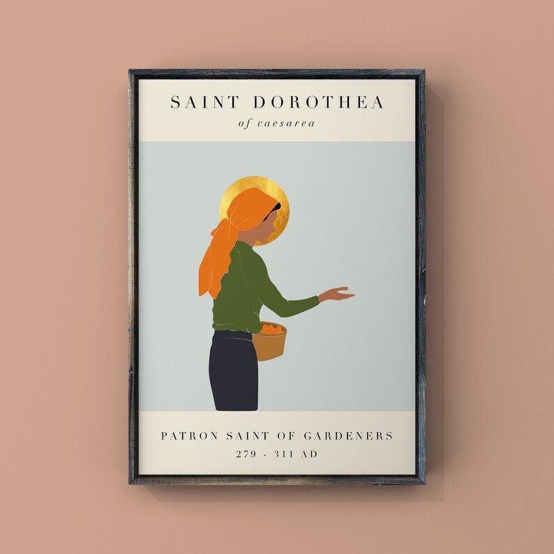 Gardening Saint Dorothea Patron Saint of Gardeners St - Etsy