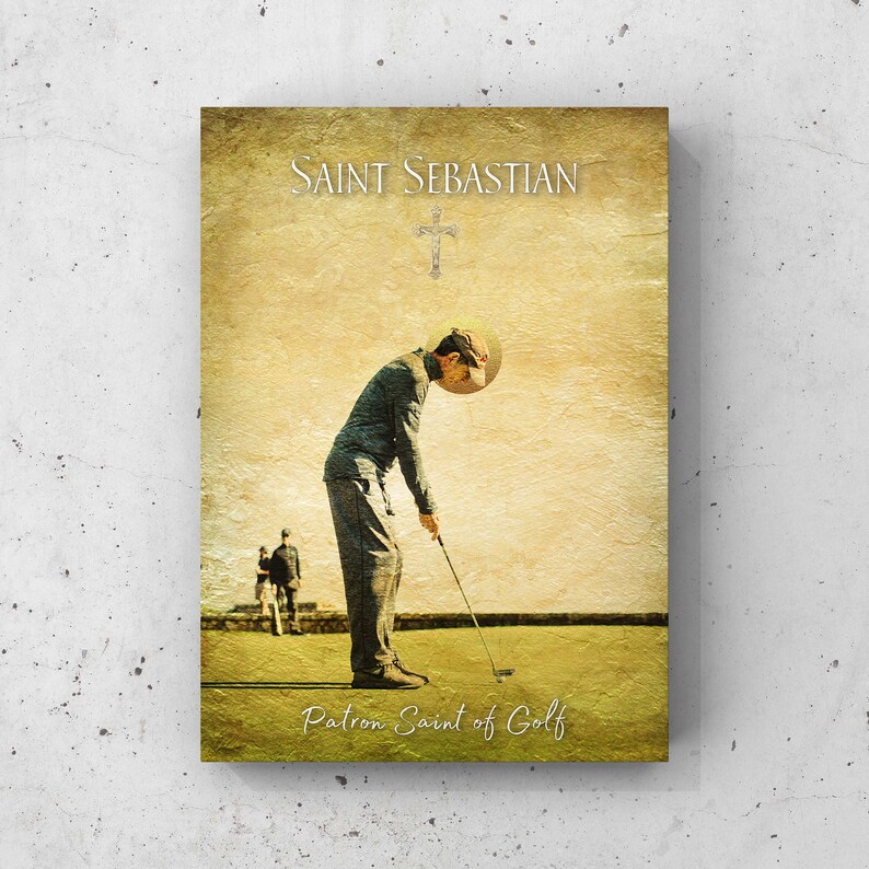 GOLF, Saint Sebastian, Patron Saint of Golf, Catholic Wall Art, Digital ...