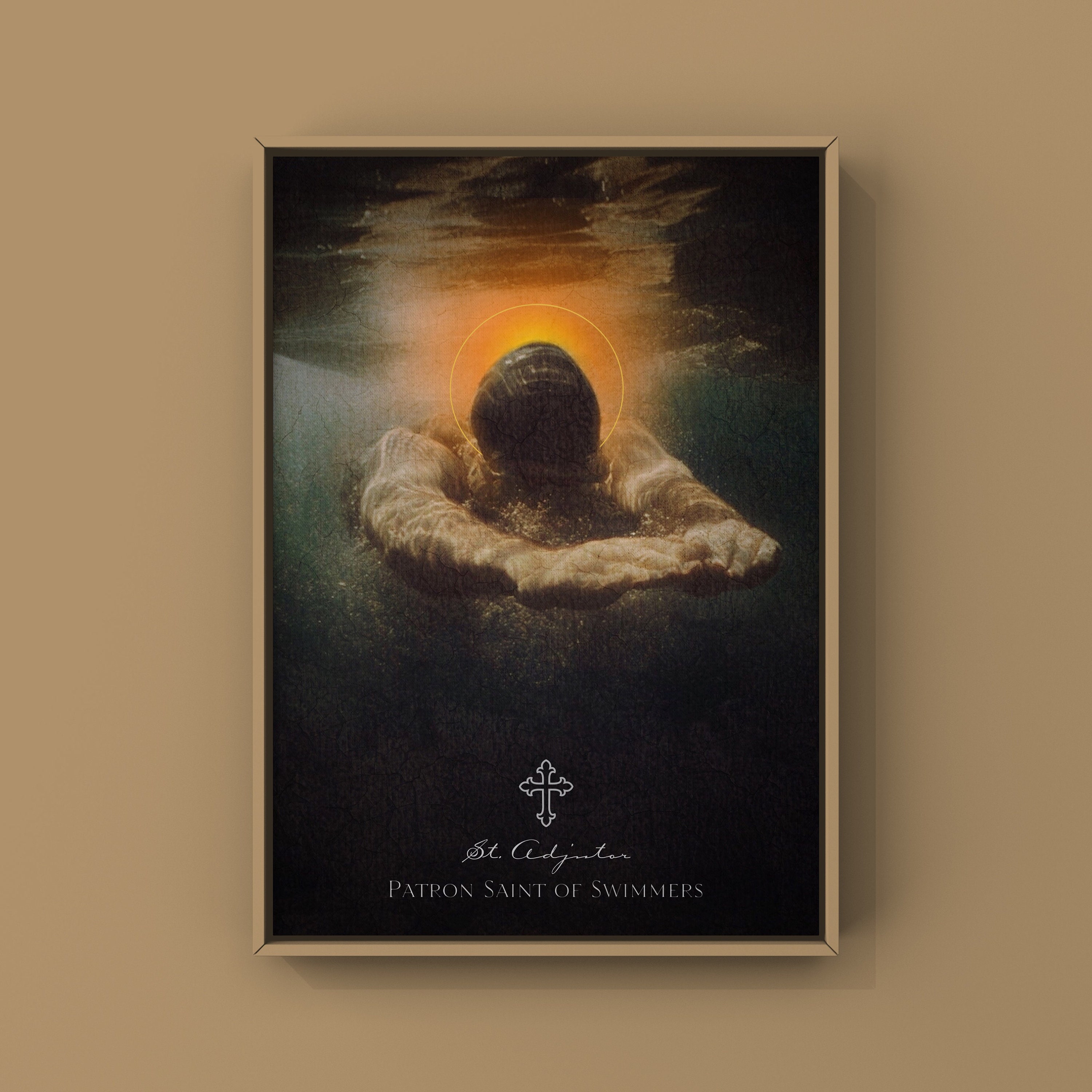Swimming Saint Adjutor Patron Saint of Swimmers Catholic Print Gift for ...