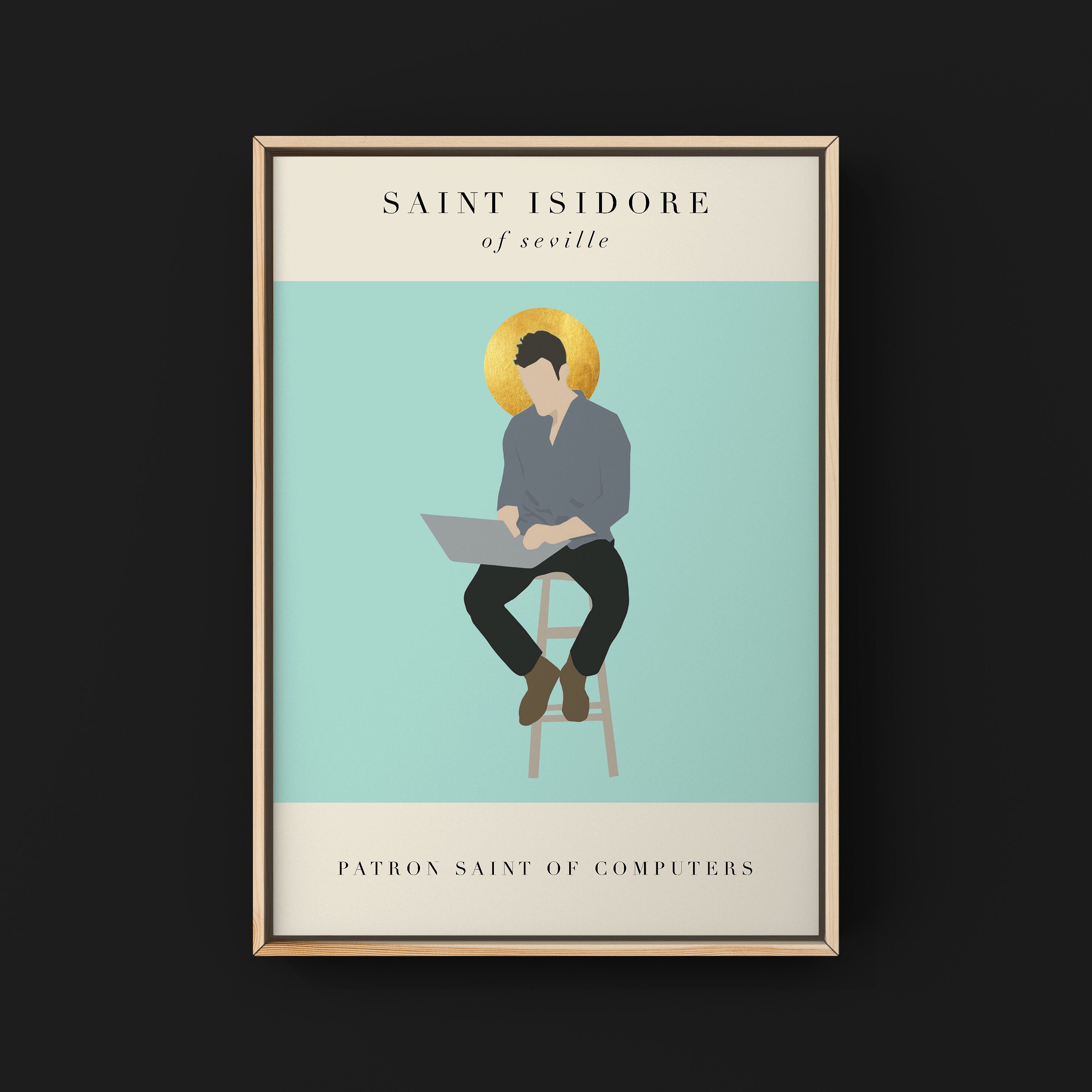 Patron Saint of Computers - St. Isidore of Seville - Catholic Print ...