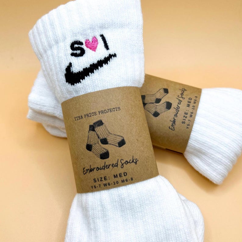 Custom Dri-fit Nike Socks – Embroidered Initial Cushioned Socks ...