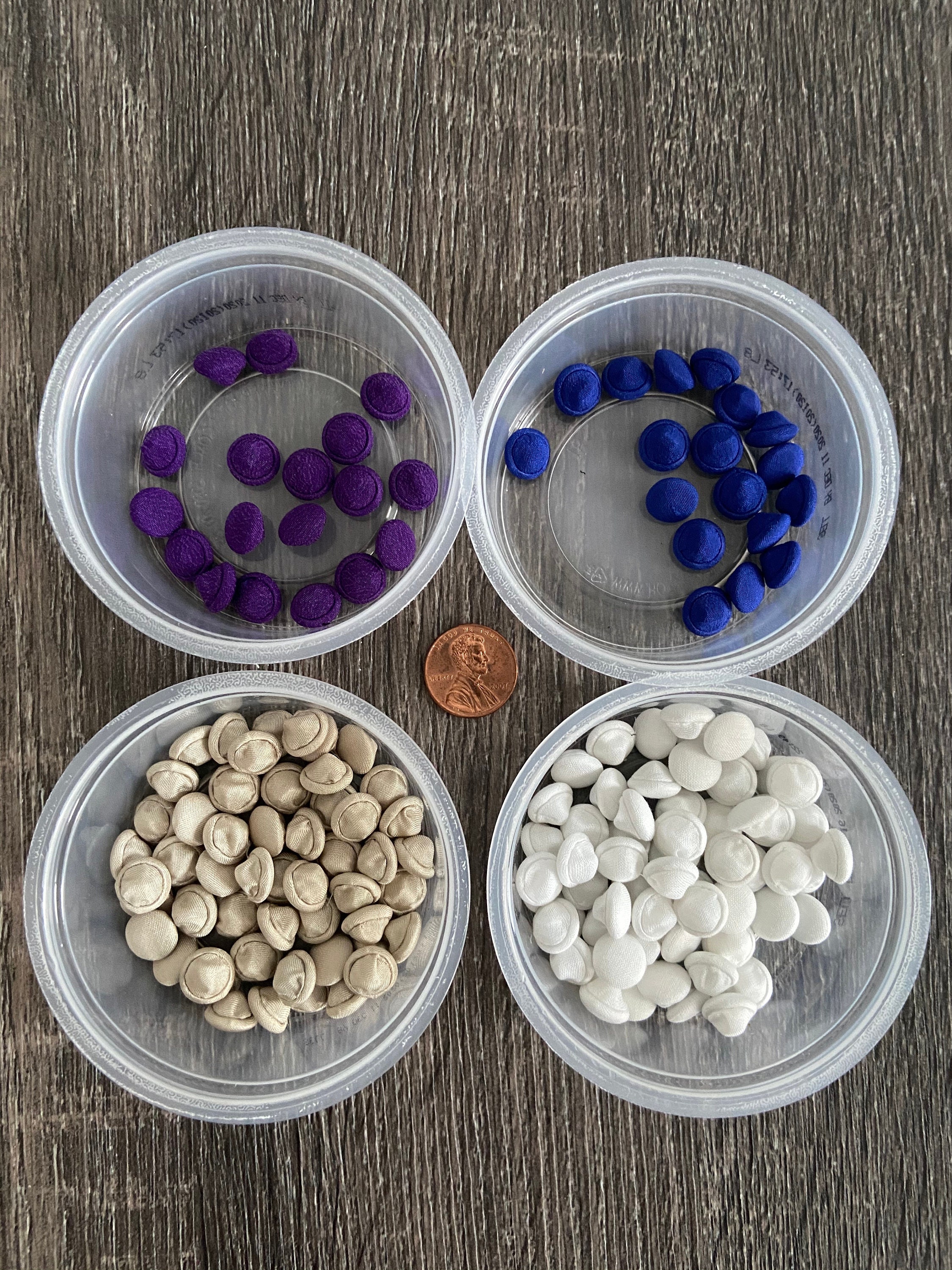 Silk 100% Fabric Covered Buttons 1cm, 10mm, 3/8" /purple/navy Cobalt ...