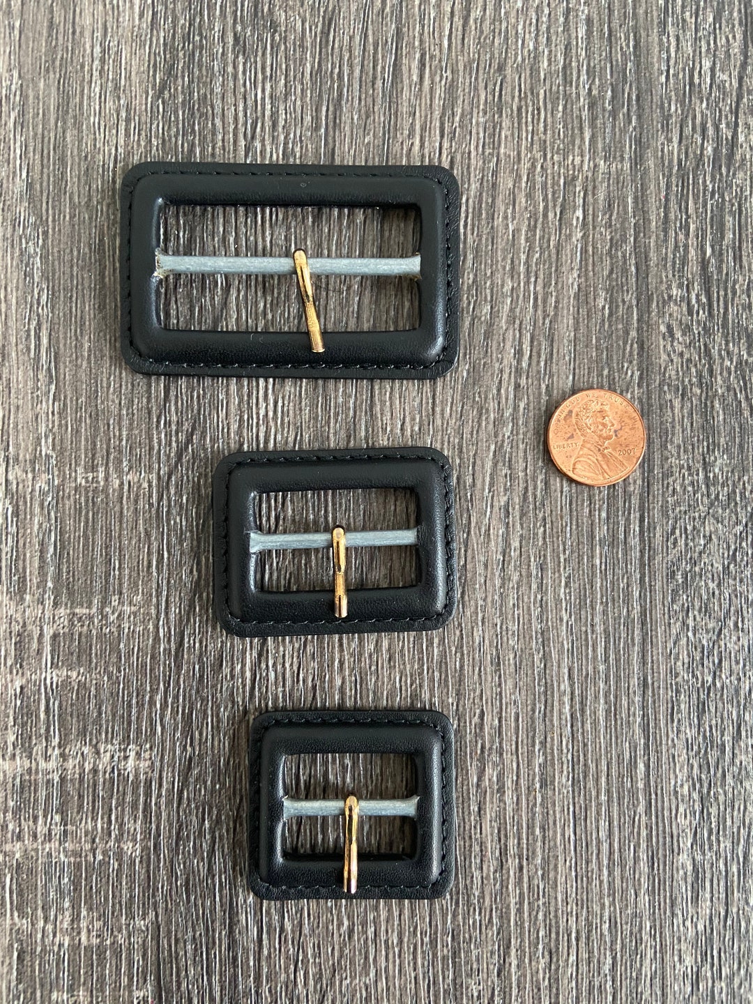 Rectangular Black Genuine Leather Buckle With Prong/25mm,30mm, 50mm ...