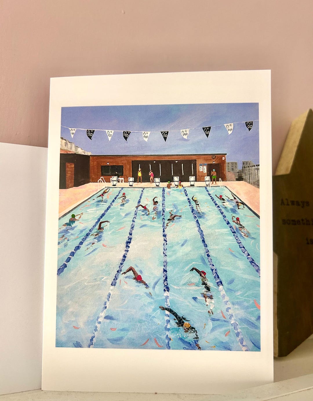 Summer Swim, Swimming Greeting Card 7” X 5” - Etsy UK