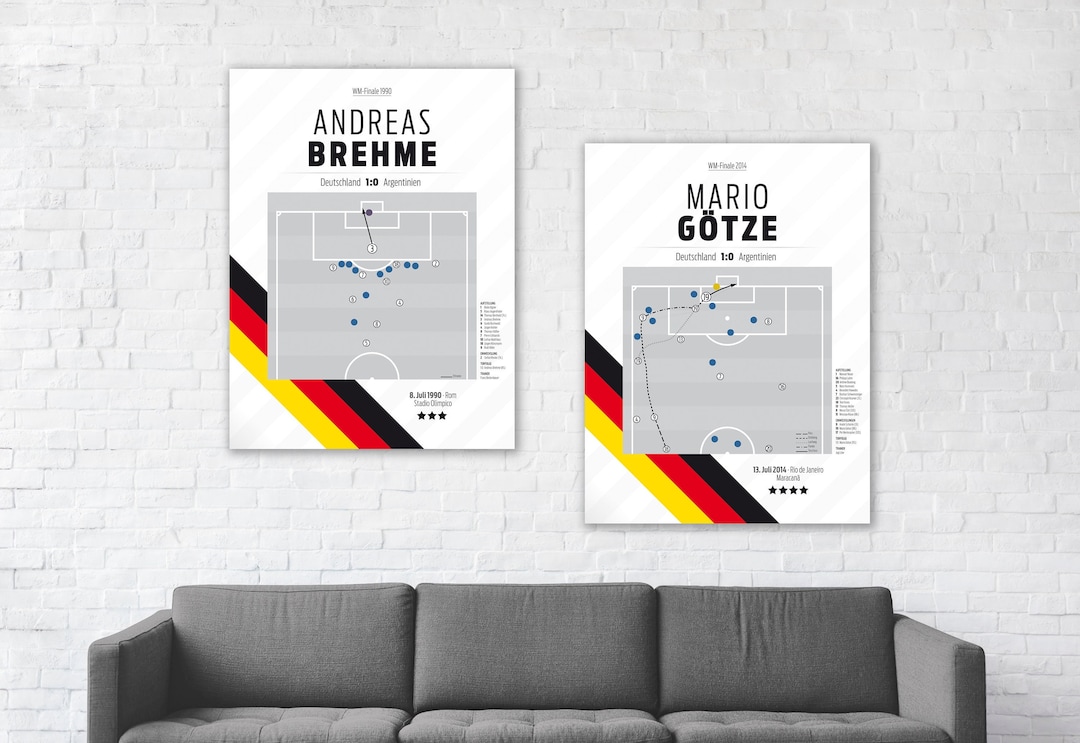 World Cup Goals Germany Poster 30 X 40 Cm | Mario Götze 2014 Brazil ...