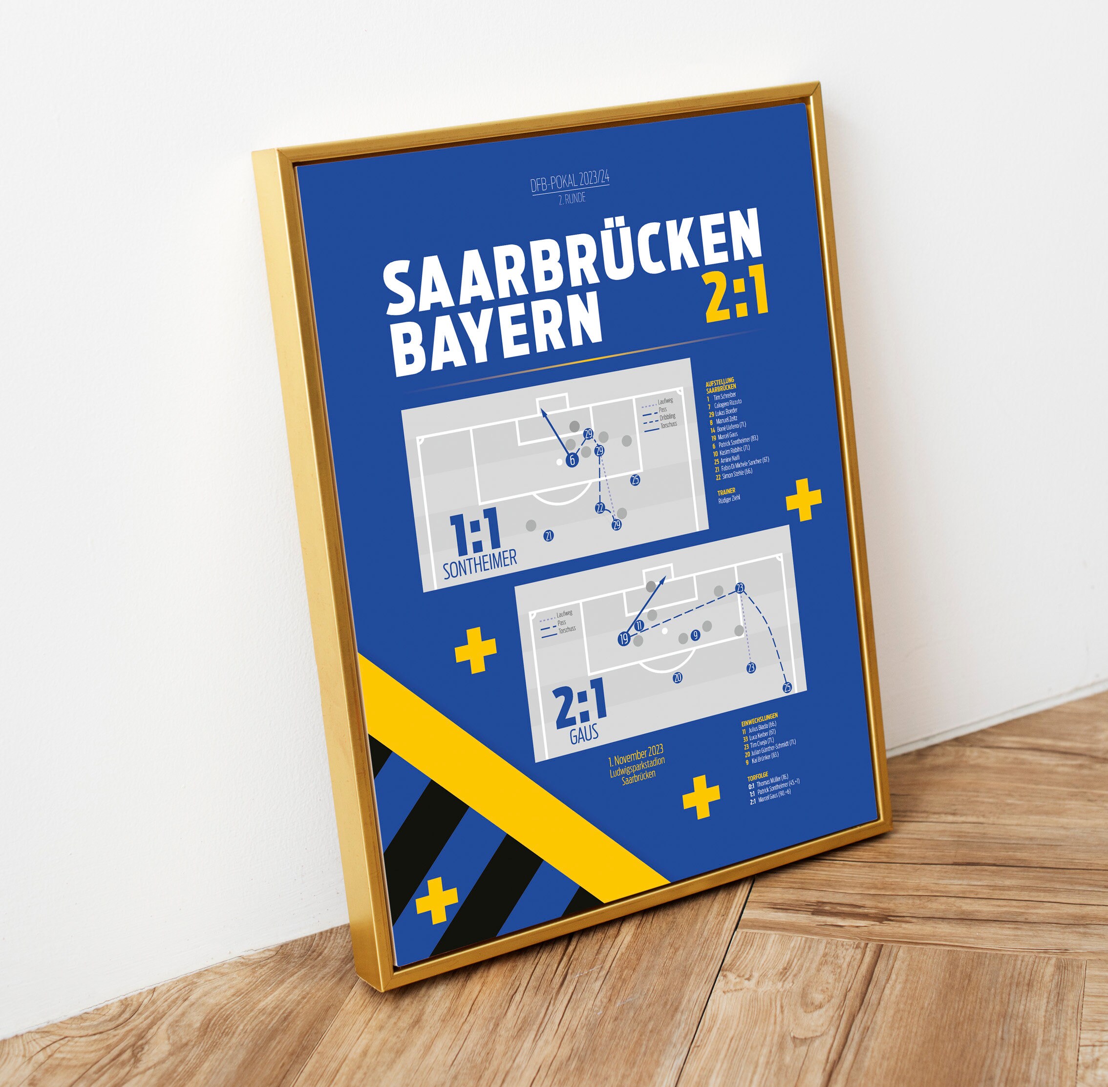 SAARBRÜCKEN Poster DFB Cup 2024 | Ludwigspark | Victory Against ...