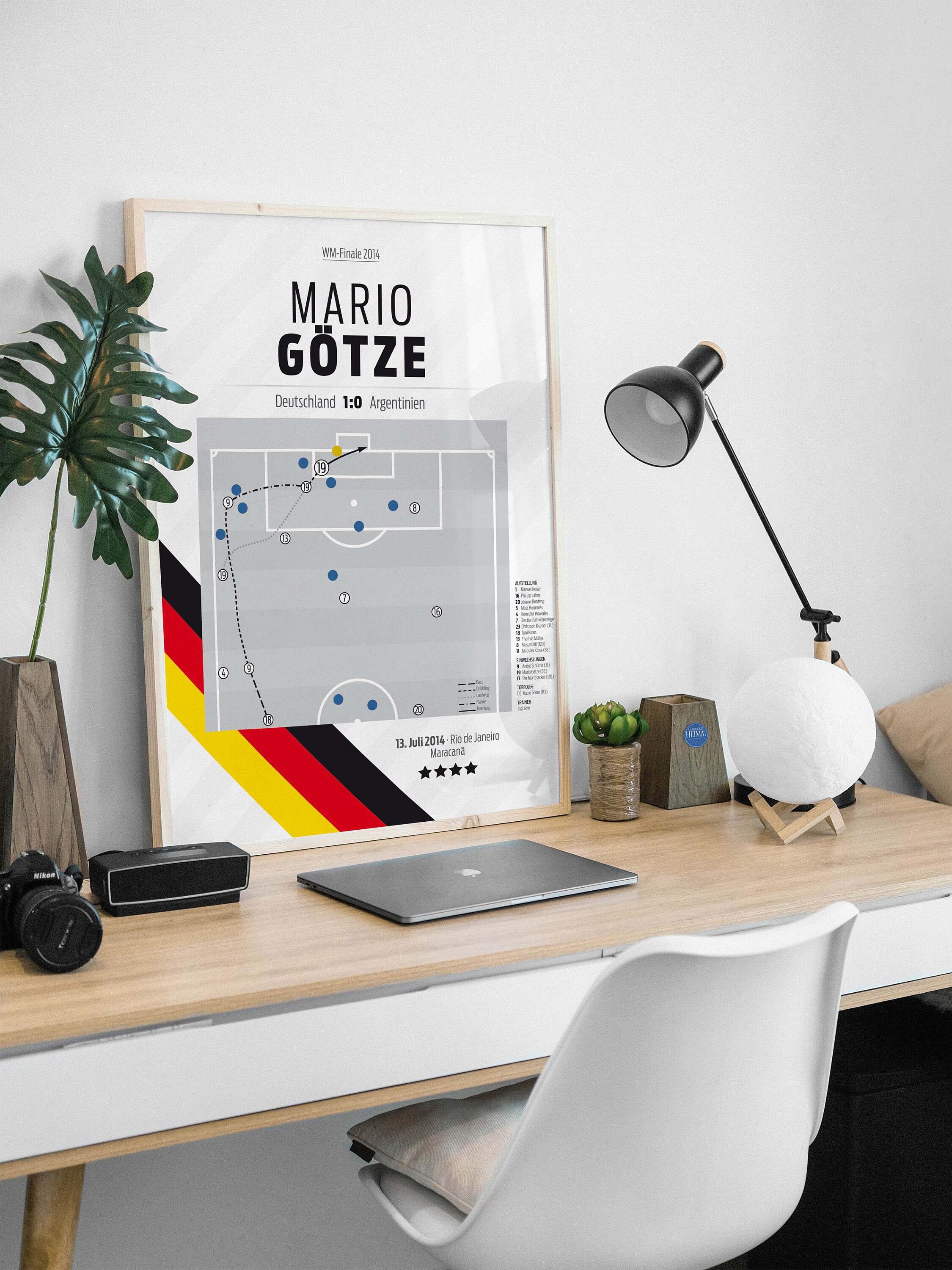 World Cup Goals Germany Poster 30 X 40 Cm | Mario Götze 2014 Brazil ...