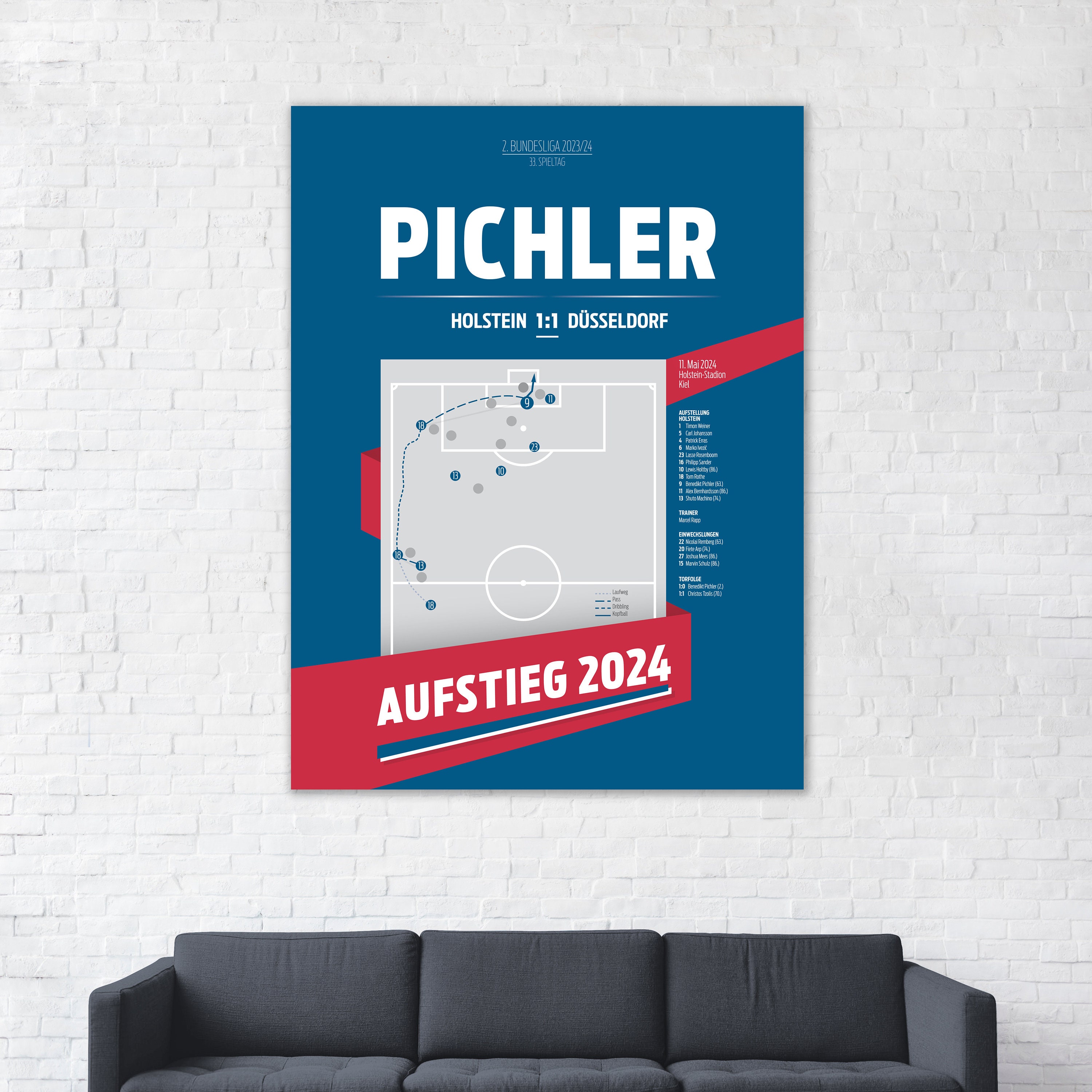 HOLSTEIN Kiel Poster Promotion 2024 | Fan Articles 30x40 | Art Print ...