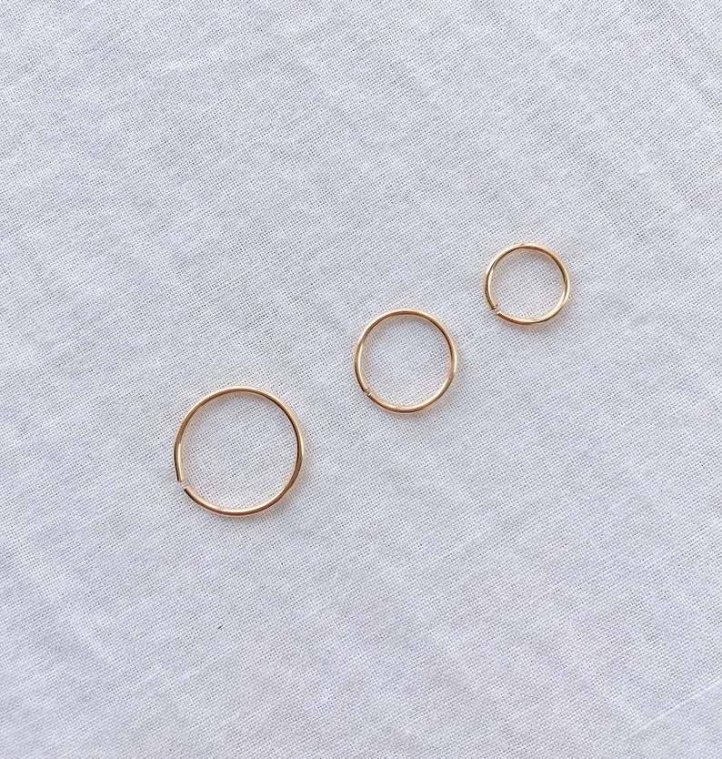 20g Gold Nose Ring Nose Hoop Septum Ring Gold 3mm 4mm 5mm 6mm | Etsy