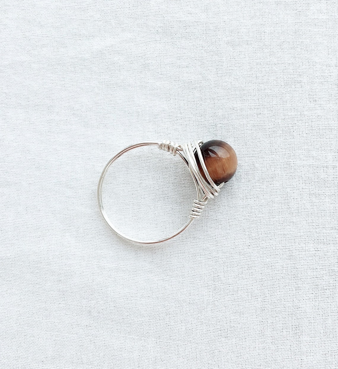 Tiger Eye Ring Sterling Silver Ring Tiger Eye Silver Ring | Etsy