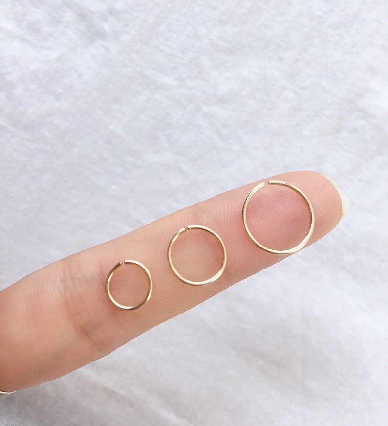 20g Gold Nose Ring Nose Hoop Septum Ring Gold 3mm 4mm 5mm 6mm | Etsy