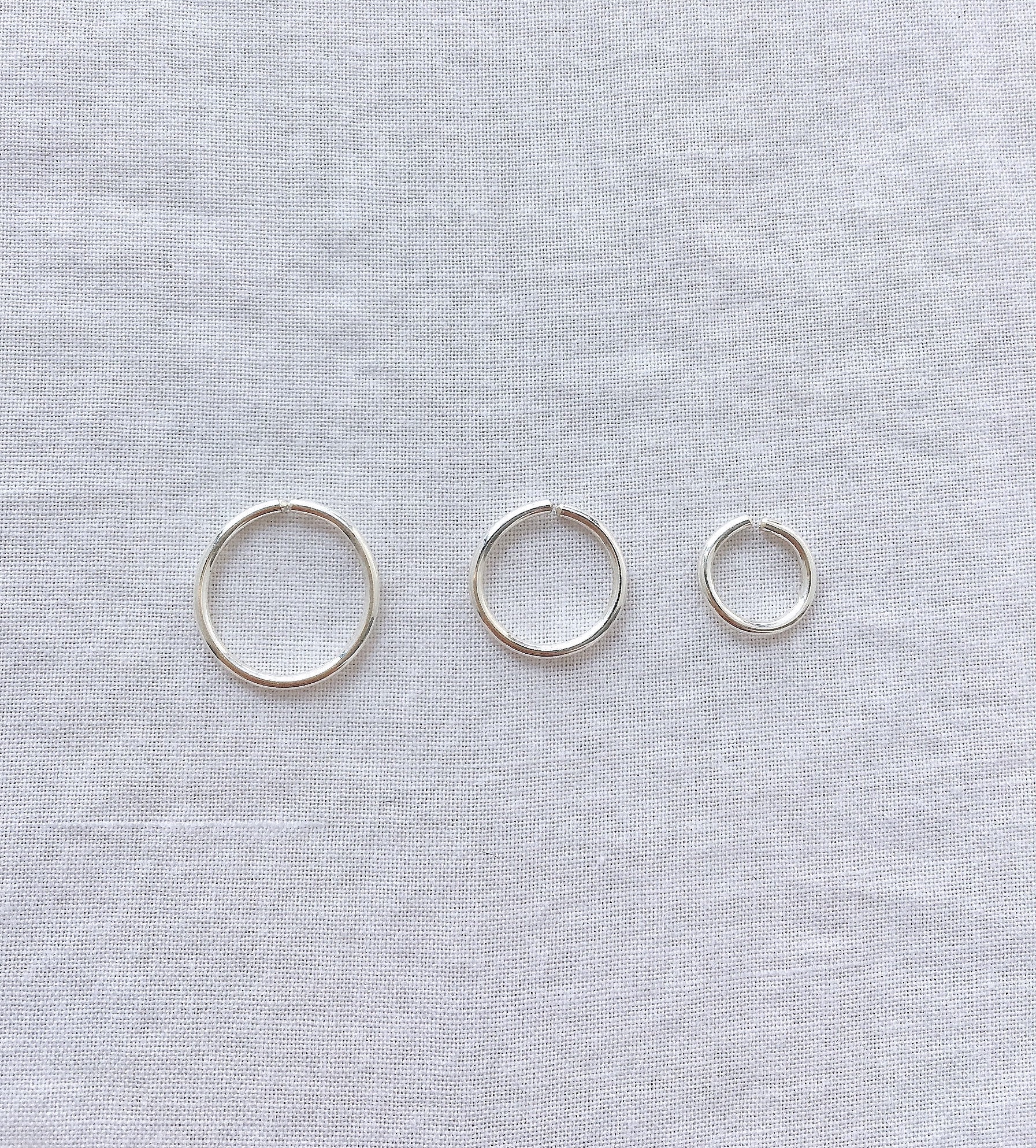 20g Small Sterling silver Nose Ring Large Nose Ring Sterling | Etsy