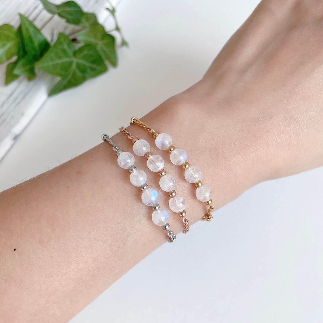 Moonstone Bead Bracelet/hormone Balance, Love, Calming, Spiritual, New ...