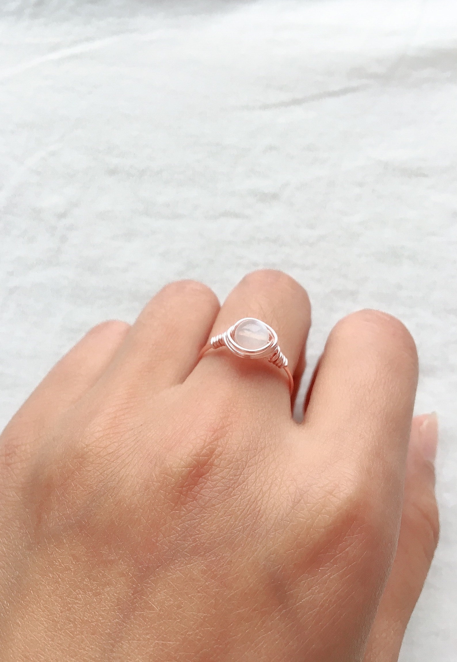 Freshwater Pearl Ring 14k gold filled or silver ring wire | Etsy