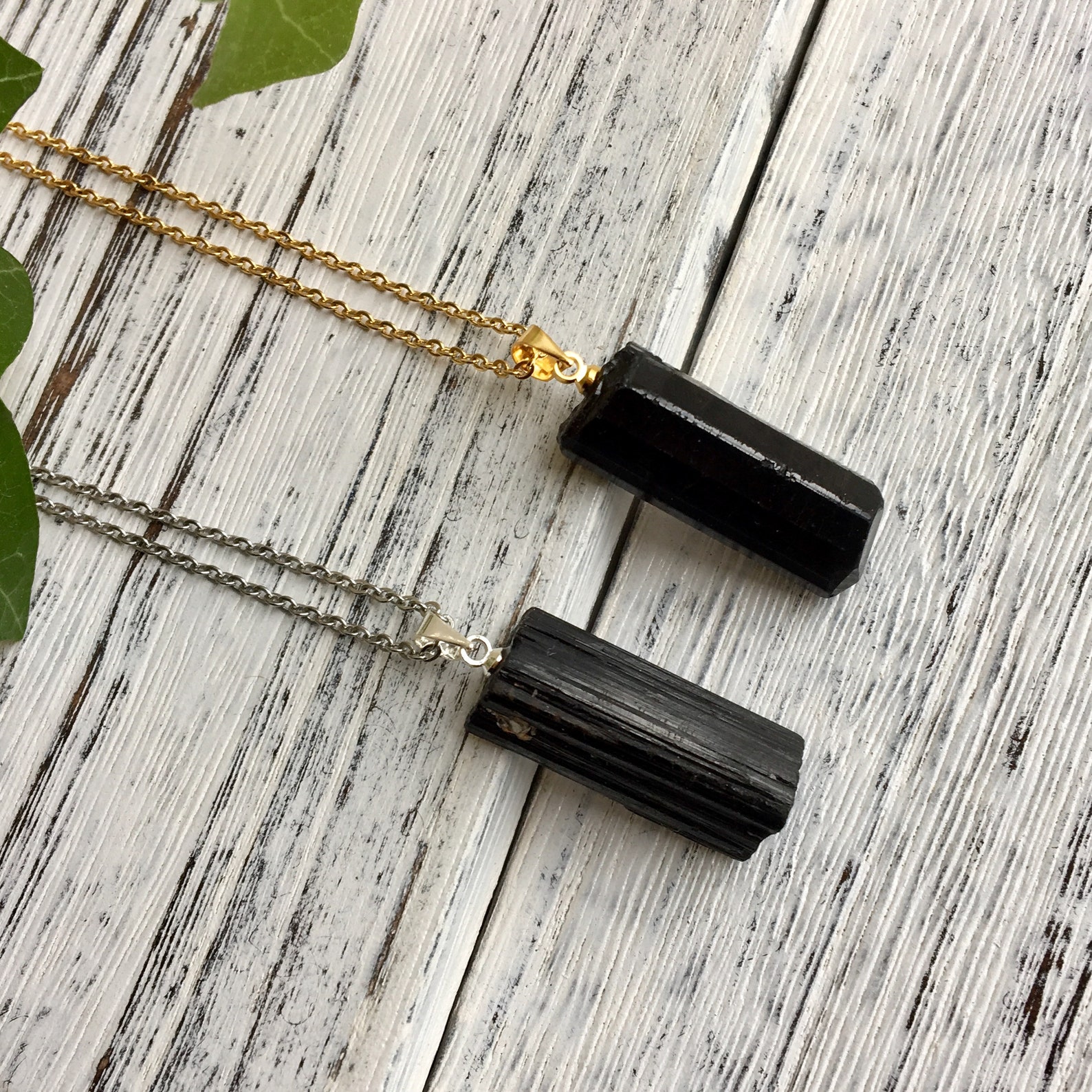 Raw Black Tourmaline Necklace Protection Necklace Black | Etsy