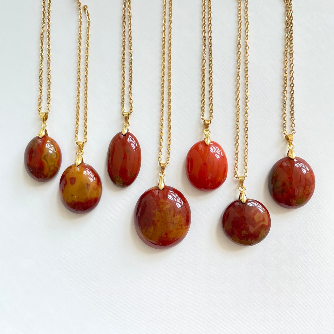 Agate Necklace, Agate Crystal Pendant Necklace, Crystal Necklace ...