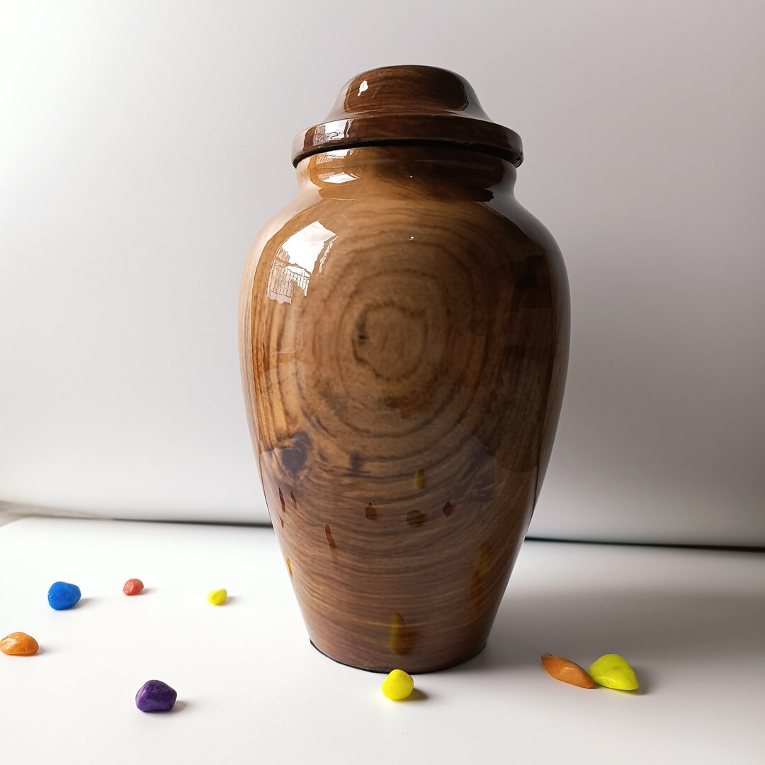 Urn for Human Ashes, Urn, Mango Wooden Urn for Human Ashes, Cremation ...