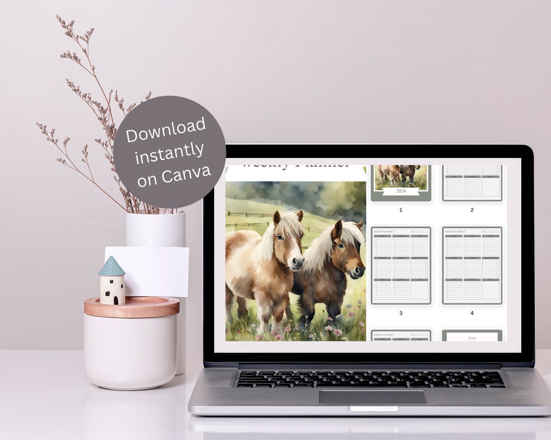 Shetland Pony Weekly 2024 Digital Planner Bundle - Etsy