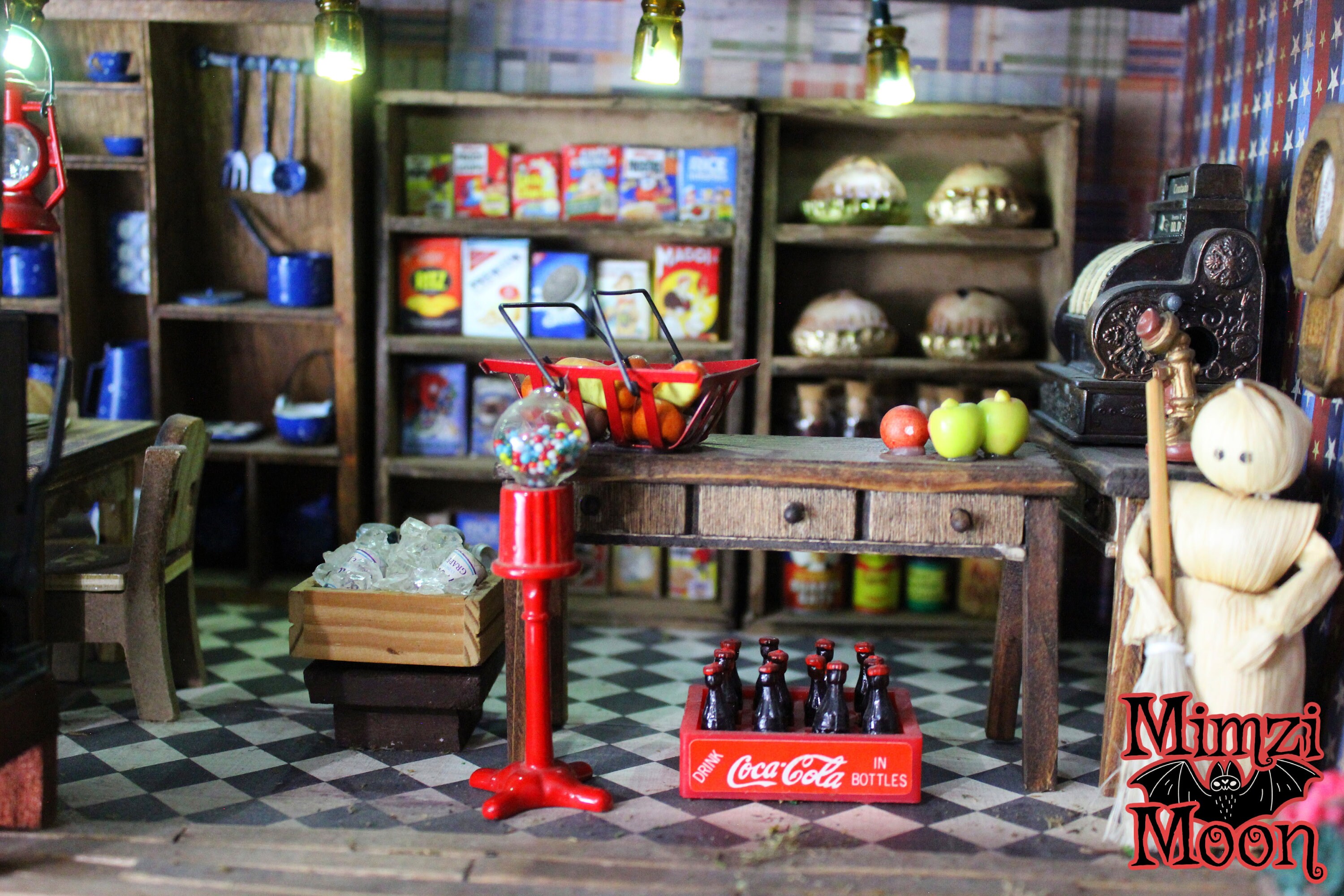 Wow! Furnished Dollhouse General Store! Miniature Village! Fairy House ...