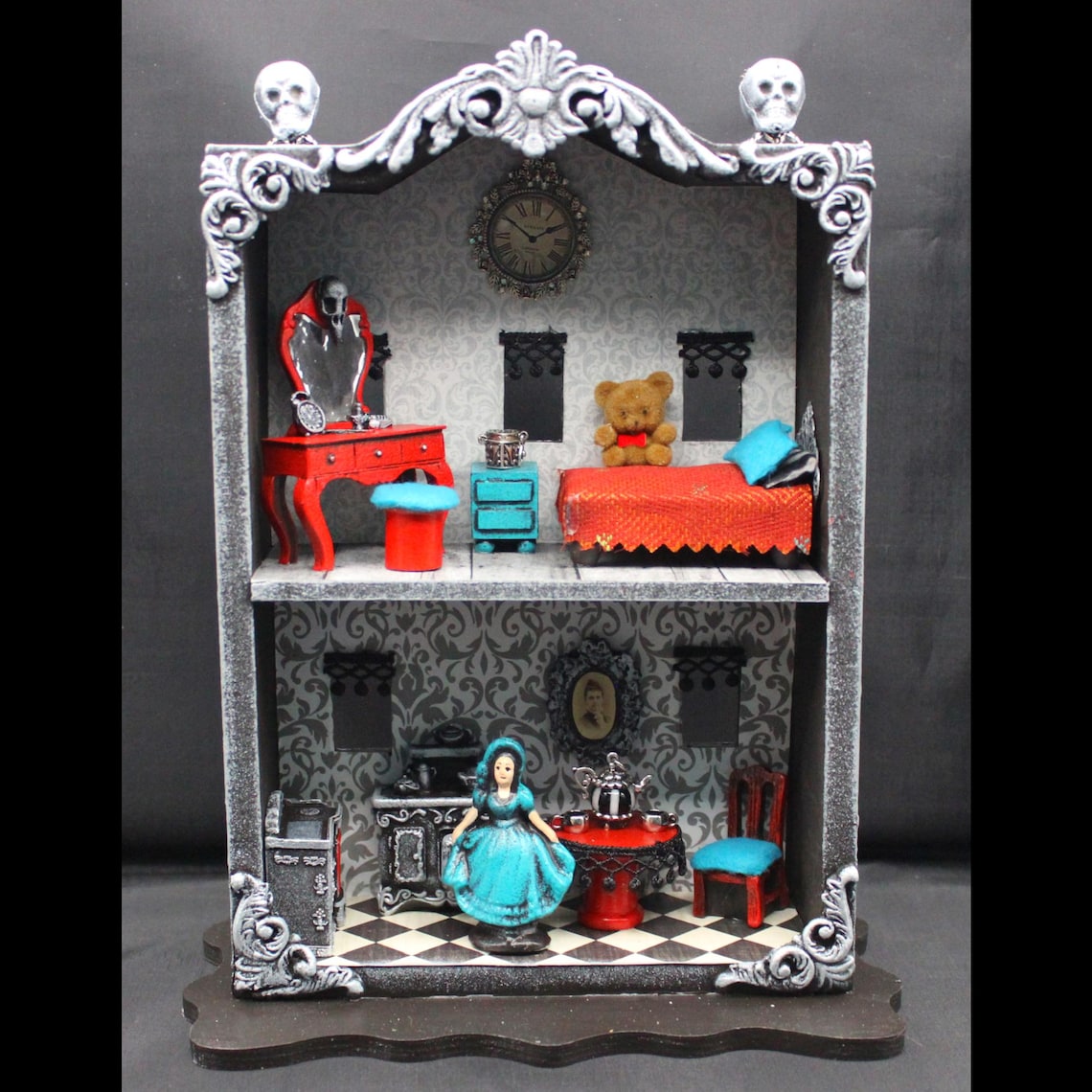 Miniature Gothic Furnished Dollhouse! - Etsy