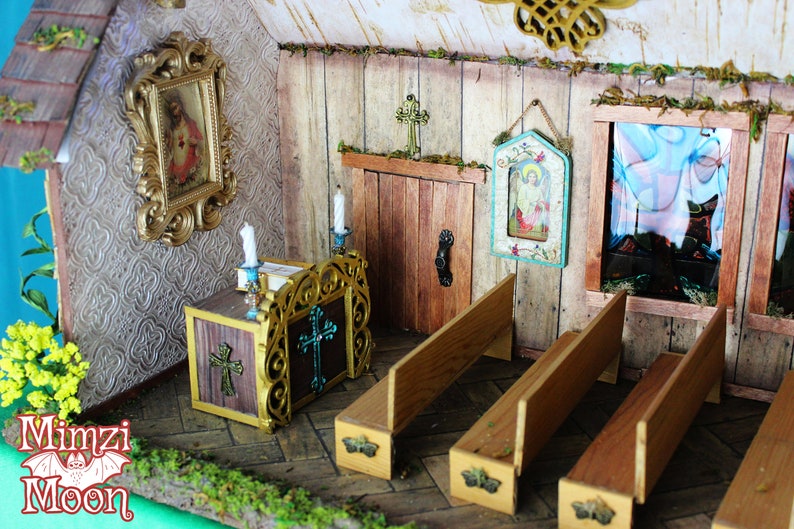 Furnished Dollhouse Fairy House Church! - Etsy