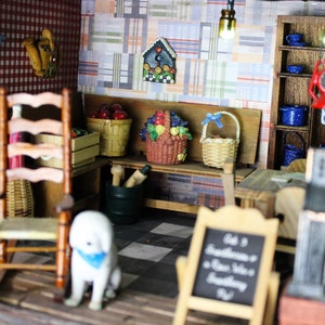 Wow! Furnished Dollhouse General Store! Miniature Village! Fairy House ...