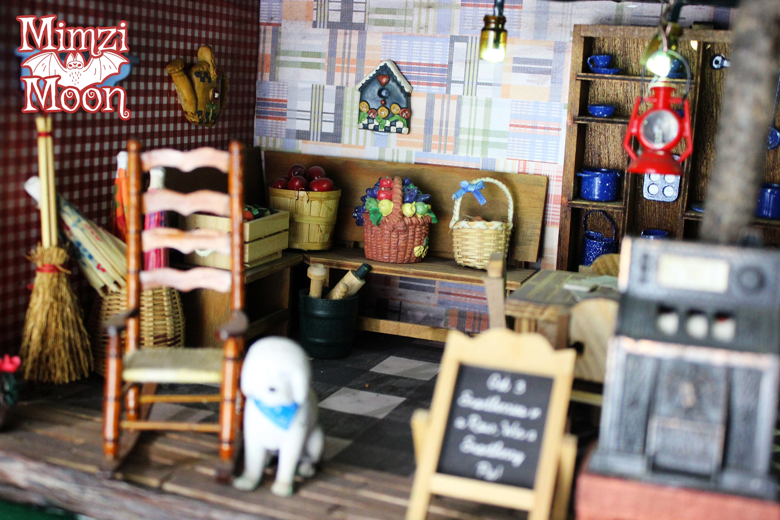 Wow! Furnished Dollhouse General Store! Miniature Village! Fairy House ...