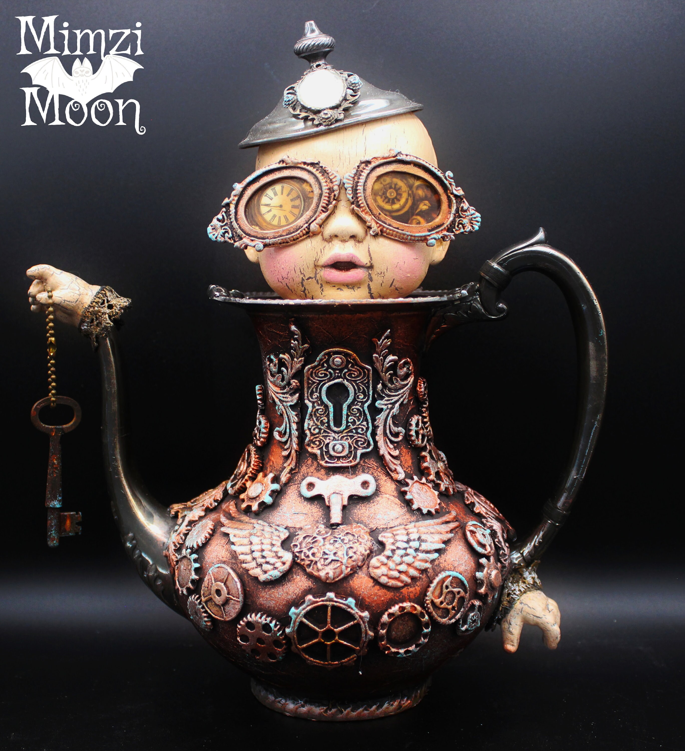 Amazing Altered Art Doll Steampunk Teapot Doll Mixed Media Art - Etsy