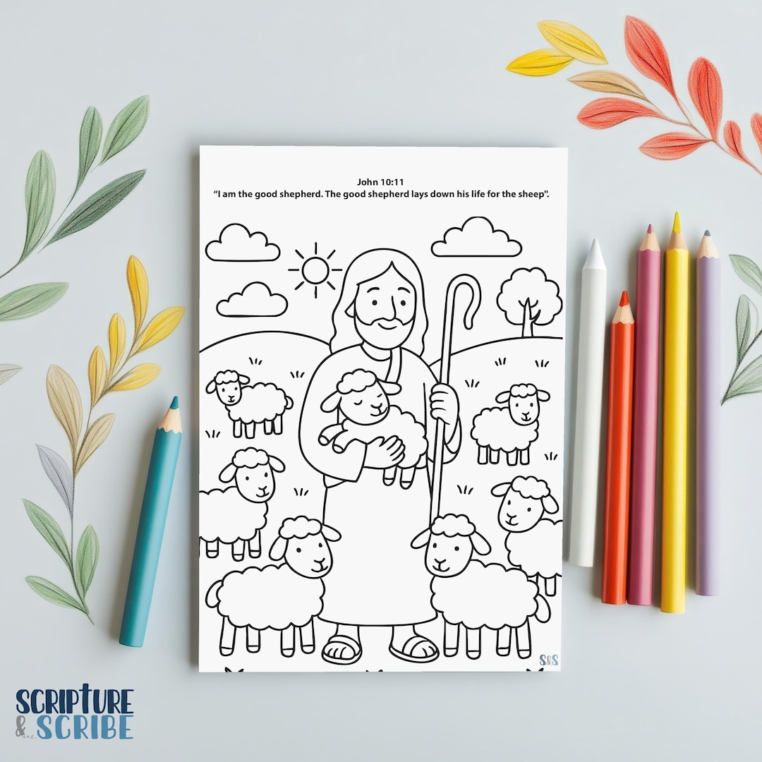 The Good Shepherd - Bible Story Printable PDF, Christian Activity for ...