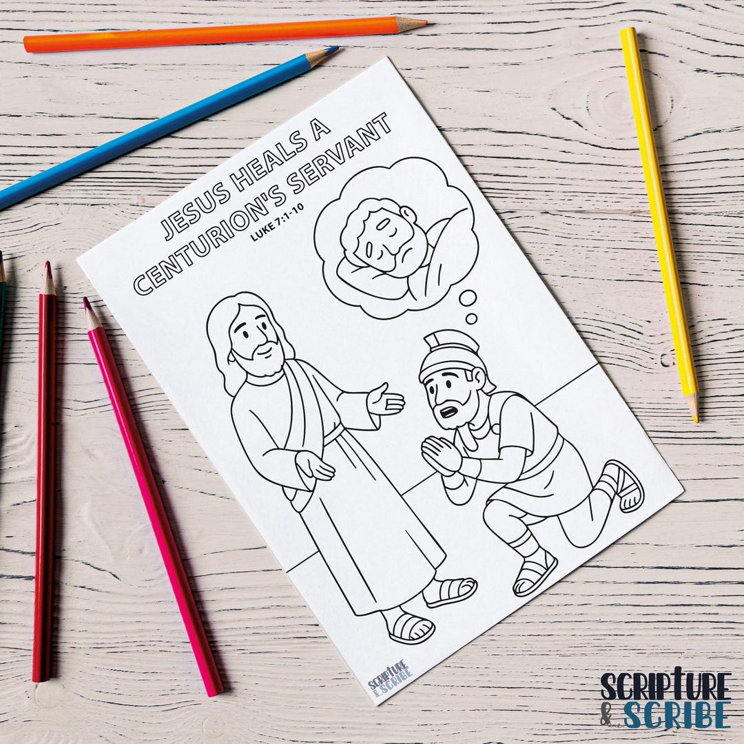 Jesus Healing Miracle Coloring Page: Bible Story Activity for Kids ...