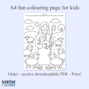 The Good Shepherd - Bible Story Printable PDF, Christian Activity for ...