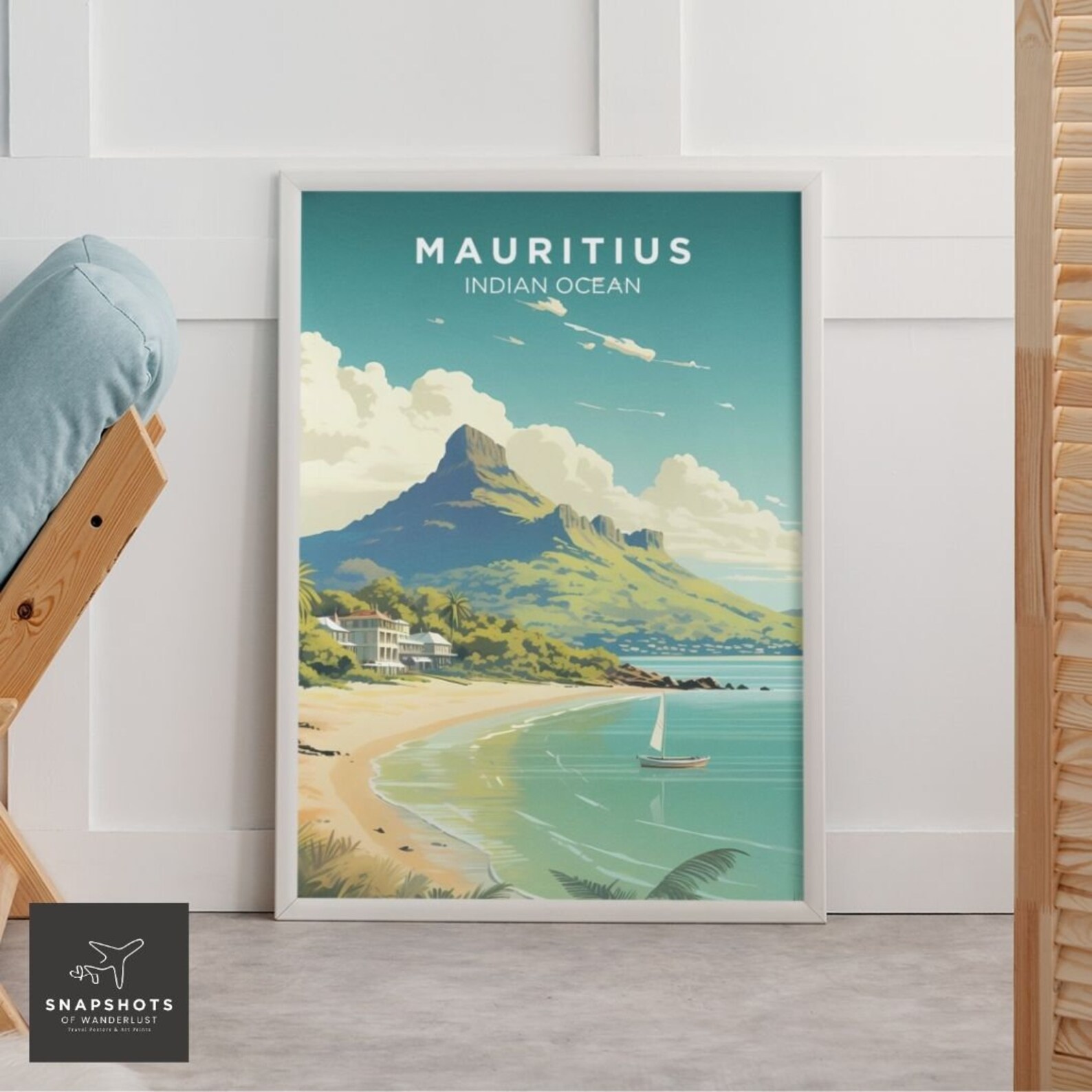 Mauritius Indian Ocean Travel Print Wall Art, Mauritius Indian Ocean ...
