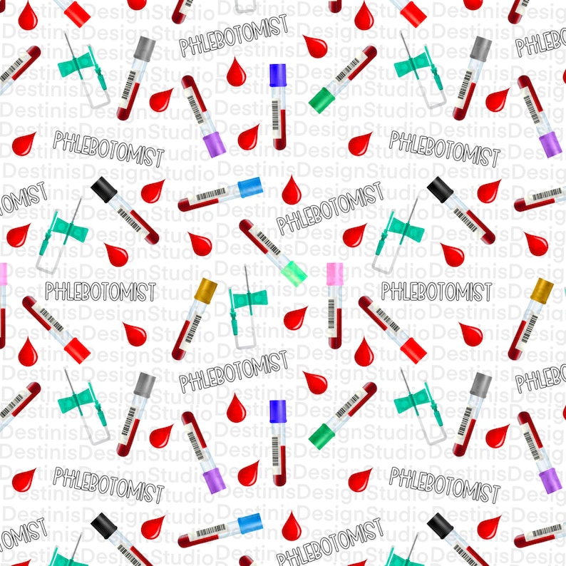 Phlebotomist Seamless Png - Etsy