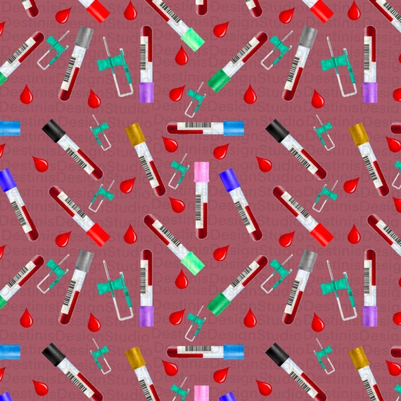 Phlebotomist Seamless Png - Etsy