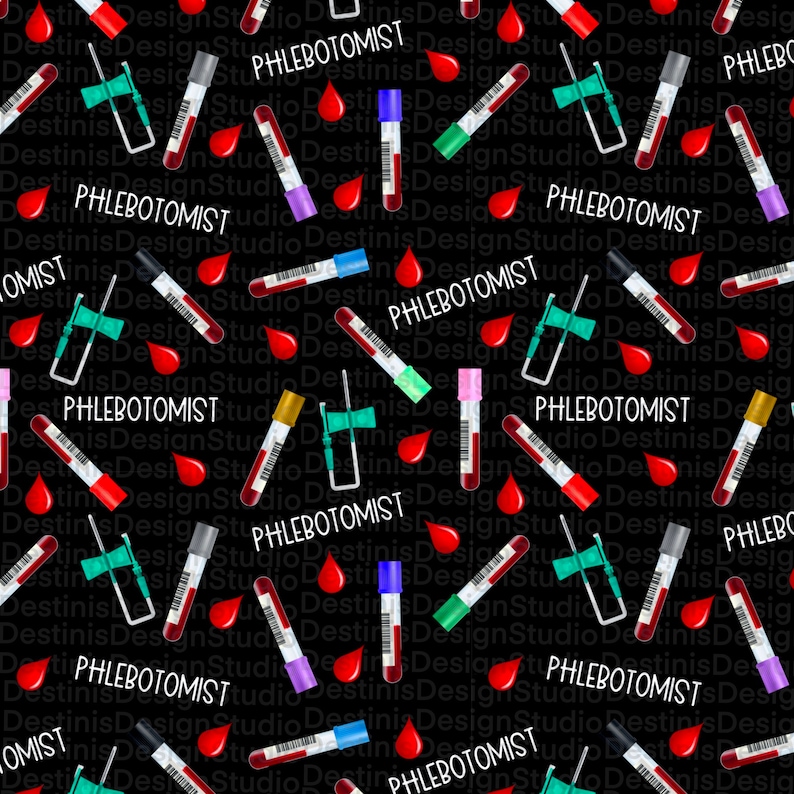 Phlebotomist Seamless Png - Etsy