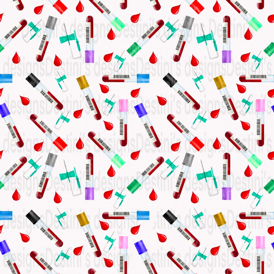 Phlebotomist Seamless Png - Etsy
