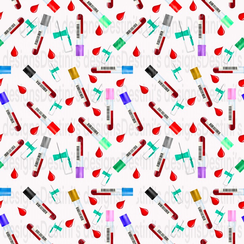 Phlebotomist Seamless Png - Etsy