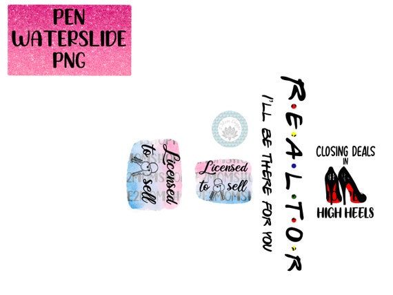 Realtor Pen Waterslide Template | Etsy