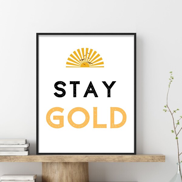 Stay Gold Ponyboy - Etsy