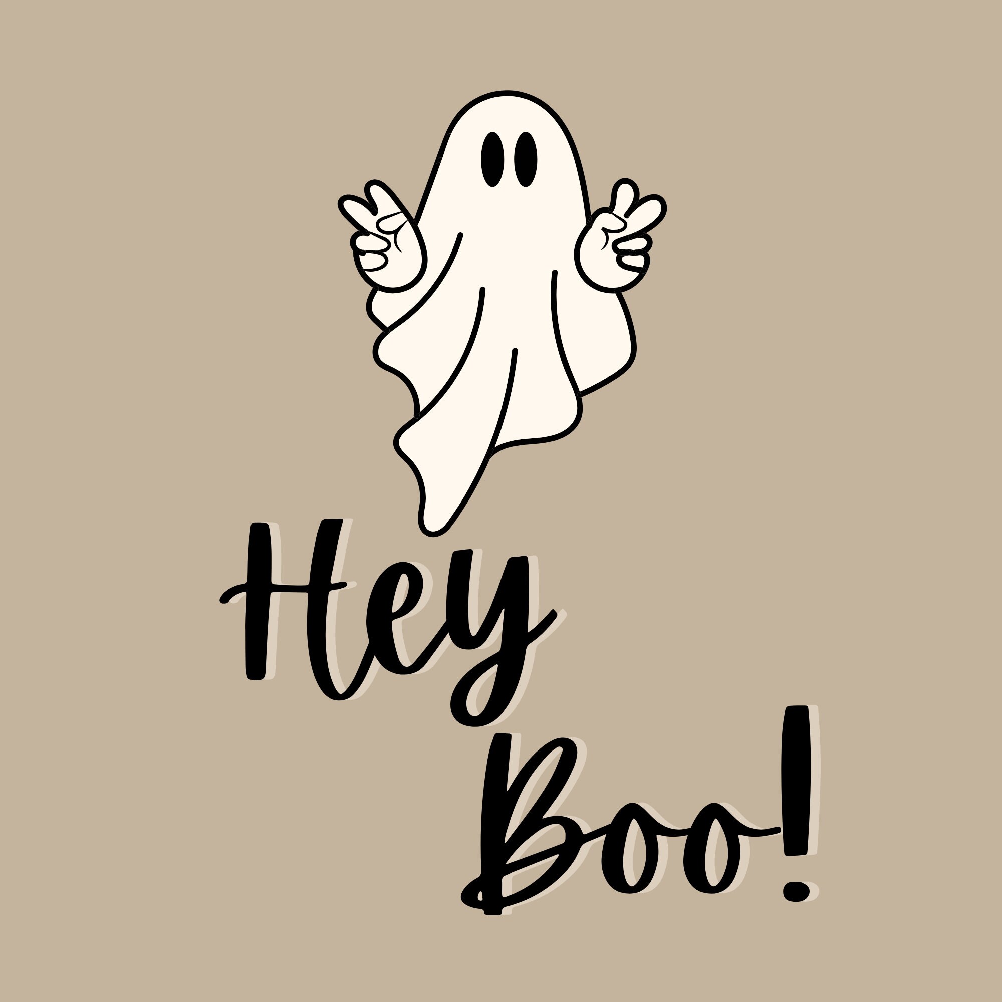 Hey Boo Printable Art Cute Halloween Printable Halloween Humor Trendy ...