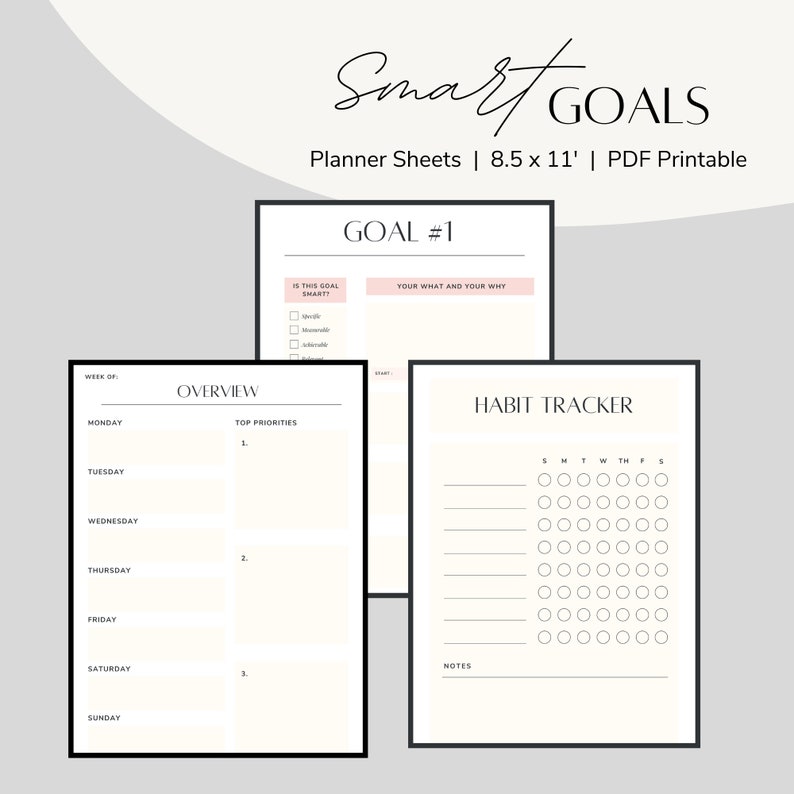 GOAL Planner Printable Goal Printable Digital Download - Etsy
