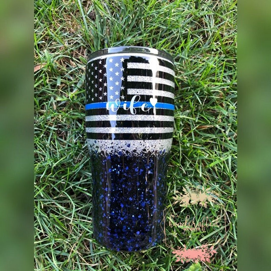 Police Wife Tumbler Thin Blue Line Tumbler Leo Wife Tumbler Wife Cup