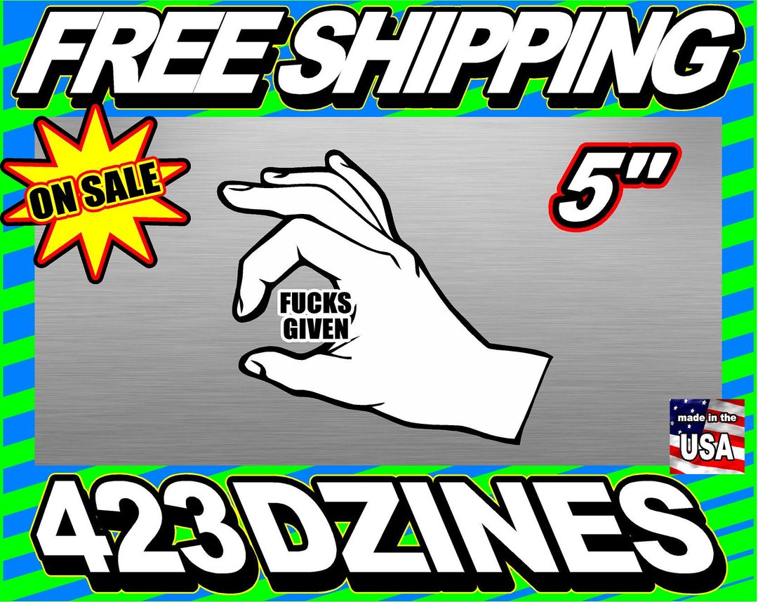 Zero F Given Funny Vinyl Decal Buy 1 Get 1 FREE - Etsy
