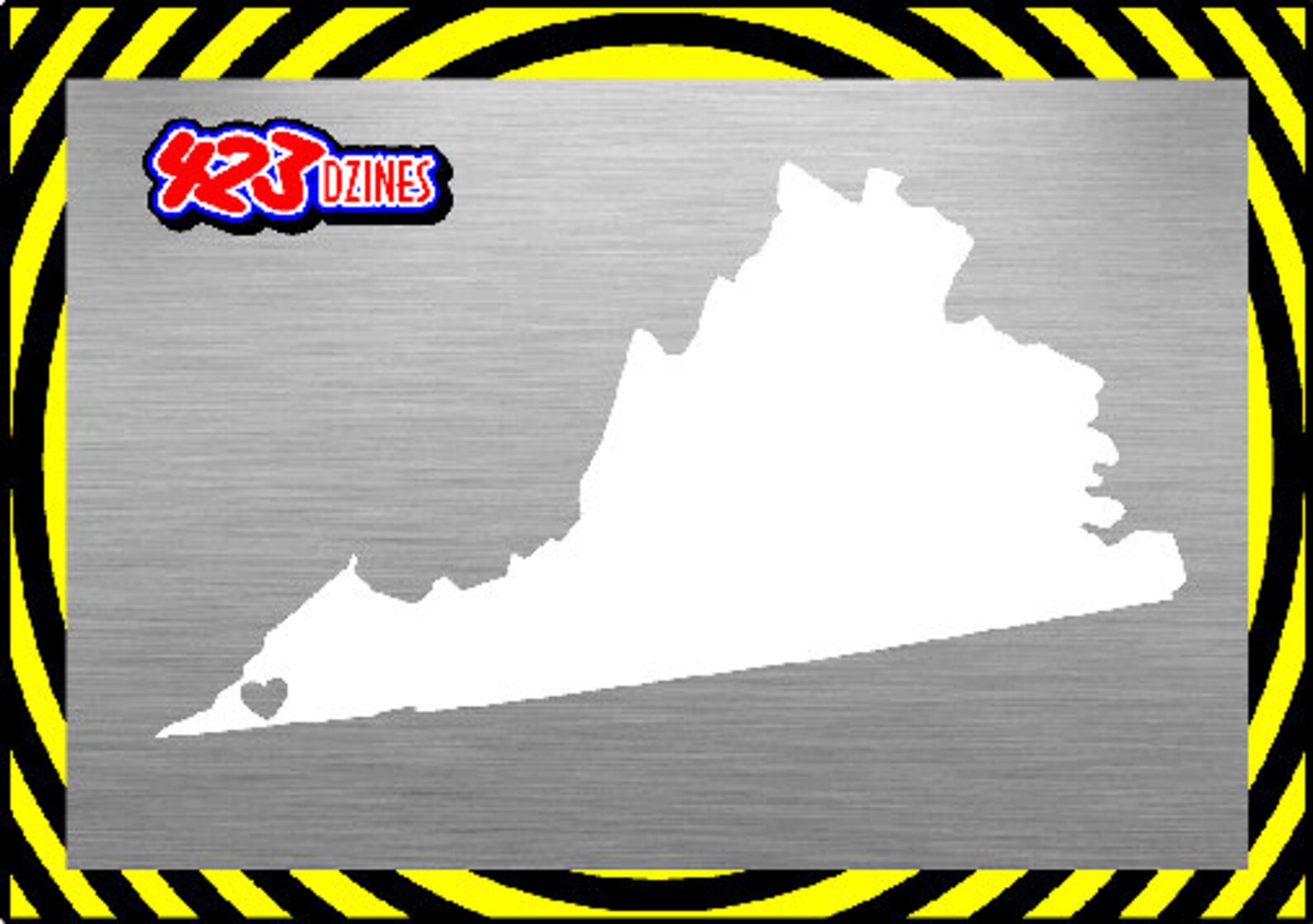 Virginia State Heart 7" Sticker Decal Buy 1 Get 1 FREE - Etsy