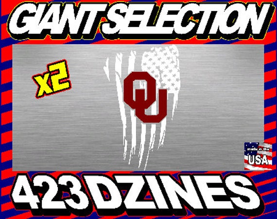 Oklahoma Sooners Flag 5 Sticker Buy 1 Get 1 FREE - Etsy